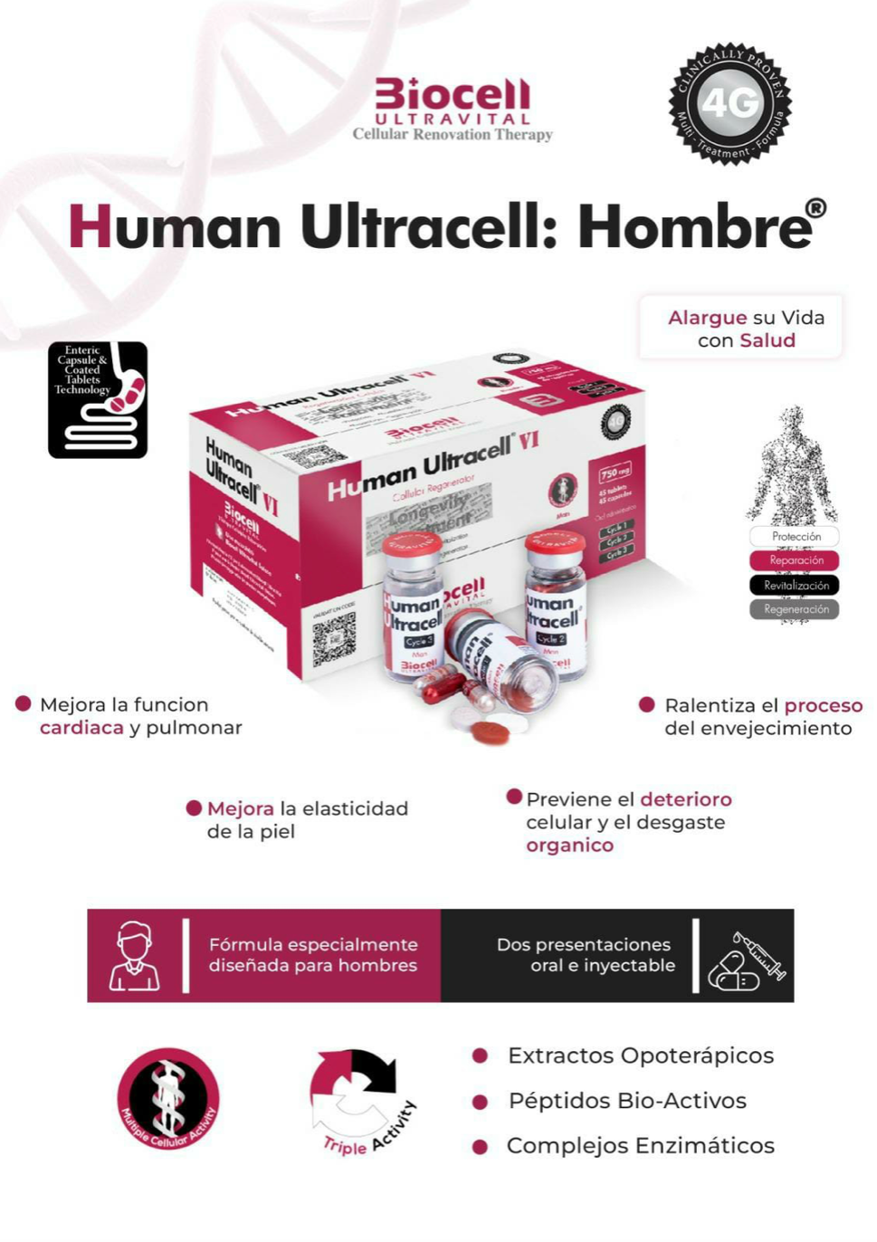 Human Ultracell Vi Oral 1 Caja 15 Dias M/H – MARE Skin Perfect